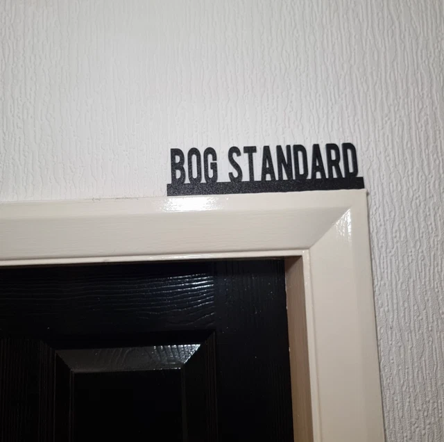 BOG STANDARD DOOR Topper Wall Shelf Sign Custom Home Interior Decor Art ...
