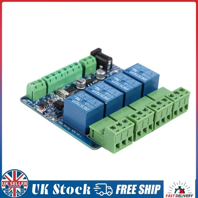 Modbus Rtu 4 Way Relay Module Ttlrs485 Interface Communication With Indicators £859 Picclick Uk