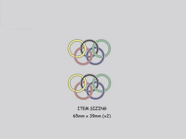 OLYMPIC RINGS - Bicycle Decals - Transfers - Stickers N.6 EUR 14,95 ...