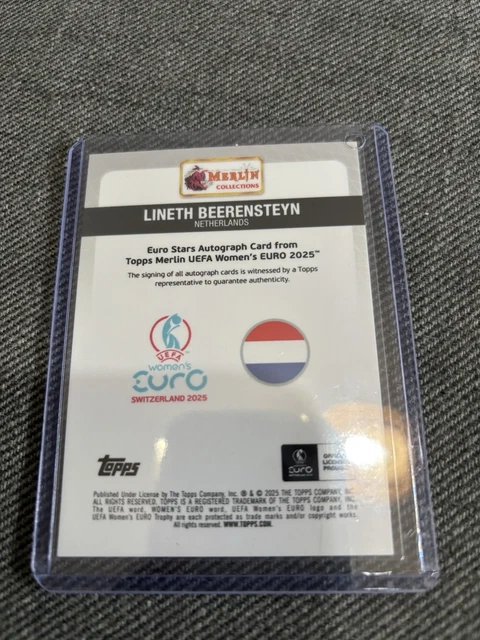 TOPPS MERLIN WOMEN'S Euro 2025 - Linneth Beerensteyn - Autograph /10 £ ...