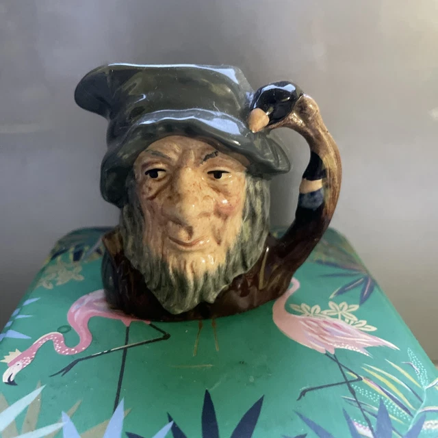 ROYAL DOULTON MINIATURE Character Toby Jug Rip Van Winkle D6517 Signed ...