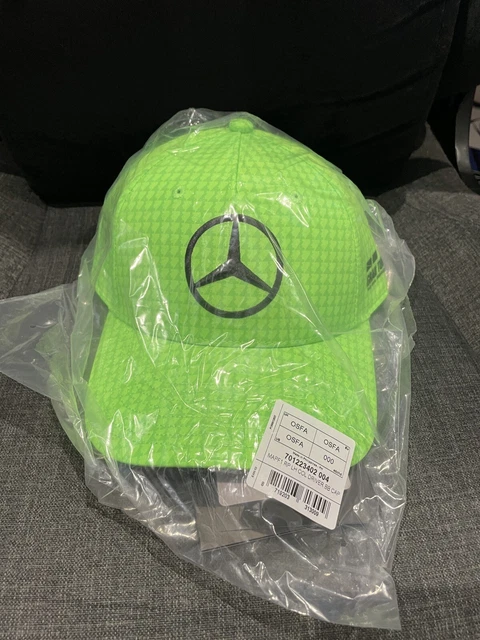 LEWIS HAMILTON NEON Green Cap Mercedes AMG Petronas F1 Team *New* £16. ...