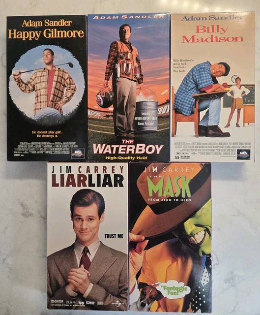 ADAM SANDLER JIM Carrey VHS Lot (Billy Madison, Happy Gilmore, Liar ...