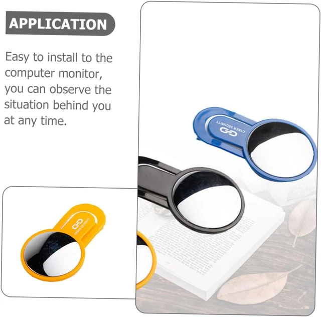 CLIP-ON COMPUTER REAR View Mirror for Office Desk and Cubicle Portable ...