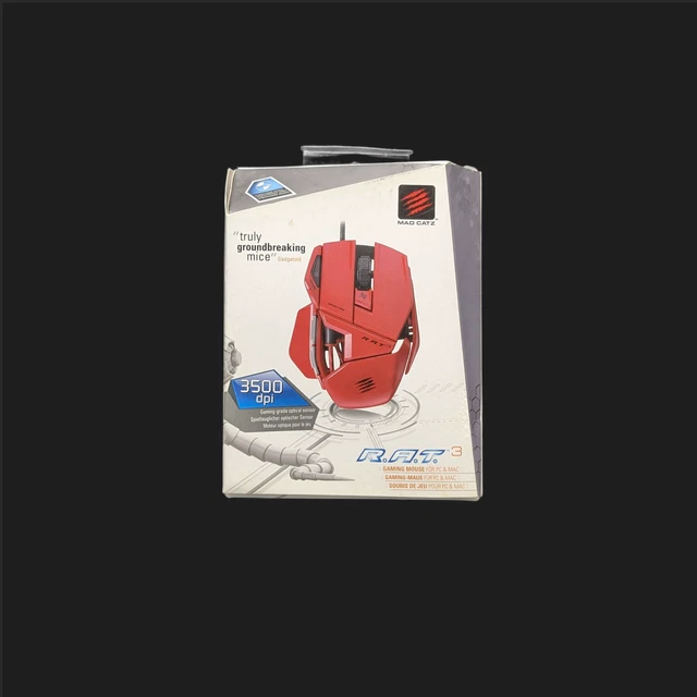 MAD CATZ RAT 3 gaming mouse red wired 3500 dpi optical $81.97 - PicClick