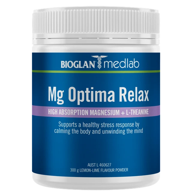 BIOGLAN MEDLAB MG Optima Relax 300g - Lemon Lime Flavour High Absorb ...