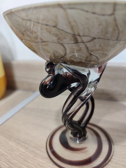 VINTAGE JOZEFINA KROSNO Polish Art Glass Octopus Pedestal Bowl in ...