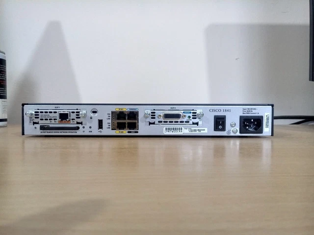 CISCO 1841 ROUTER with 32MB Flash, CCNA CCNP CCIE WIC1BS/TV3 WIC1T £31. ...