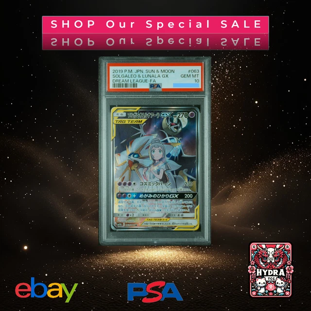 POKEMON SOLGALEO & Lunala GX Dream League sm11b Japanese Full Art 063/049 PSA 10 EUR 475,00 ...