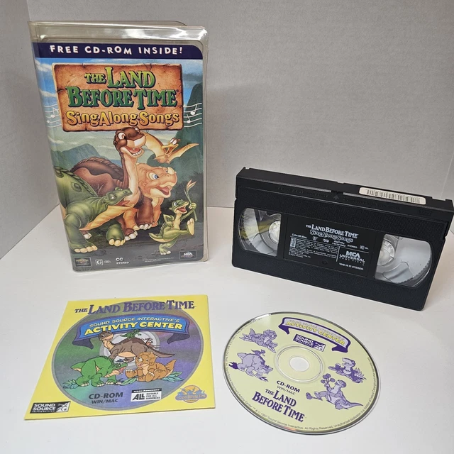 THE LAND BEFORE Time: Sing Along Songs VHS Complete with CD ROM and ...
