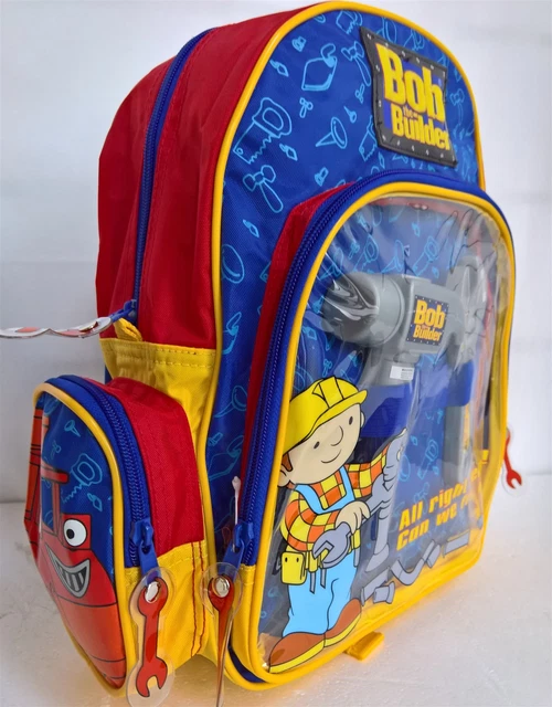 ~ BOB THE Builder - BACKPACK SCHOOL BAG 2 SIDE POCKETS & BONUS TOOLS ...
