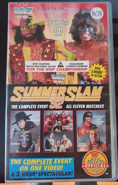 WWF SUMMERSLAM 92 PAL UK VHS Video Tape Wembley Stadium Event WWE ...