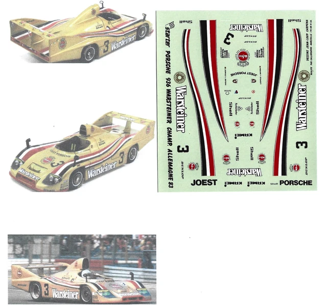 DECALS 1/43 STARTER Porsche 936 Joest n°3 DRM 83 L Von Bayern Rare Port ...