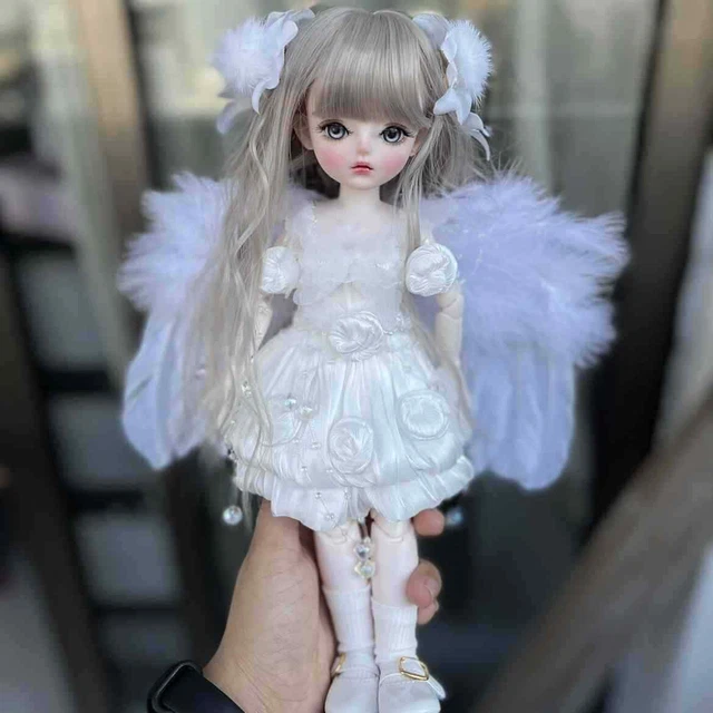 NEW FULL SET 1/6 BJD Doll MJD Princess Angel Girl Face Makeup Eyes ...