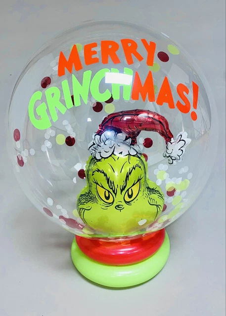 INFLATED THE GRINCH Christmas Snow Globe Balloon Decoration COMES ...