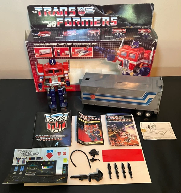 TRANSFORMERS G1 OPTIMUS Prime Vintage w/Box,Tray, Pamphlets Un-Used ...
