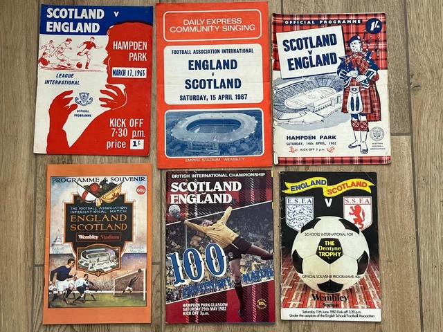 COLLECTION OF England vs Scotland Football Memorabilia £4.35 - PicClick UK