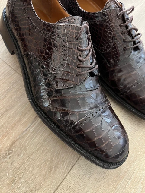 NEIMAN MARCUS ALLIGATOR Shoes 8.5 M crocodile leather $239.00 - PicClick