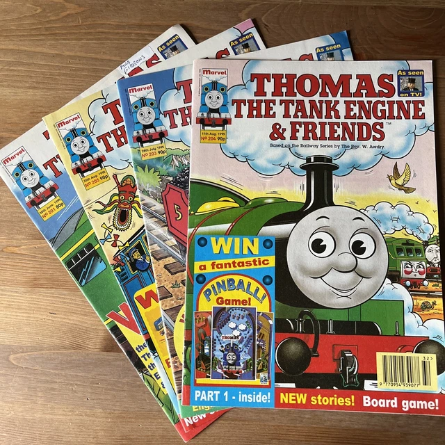 4 X MARVEL Thomas Tank Engine & Friends Comics 201,203,204,205 1995 £28 ...