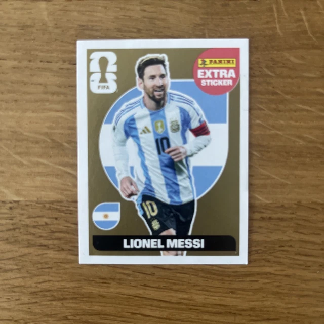 PANINI WORLD CUP 2026 Messi Extra Sticker Gold £8.20 - PicClick UK