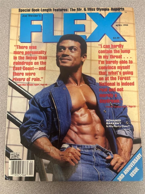 FLEX BODYBUILDING MUSCLE magazine MOHAMED MAKKAWY/Cory Everson 4-86 £4. ...