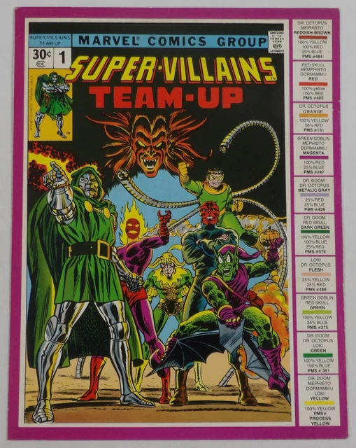 MARVEL SUPER-VILLAINS TEAM-UP Color Guide & Character Sheet - Marvel ...
