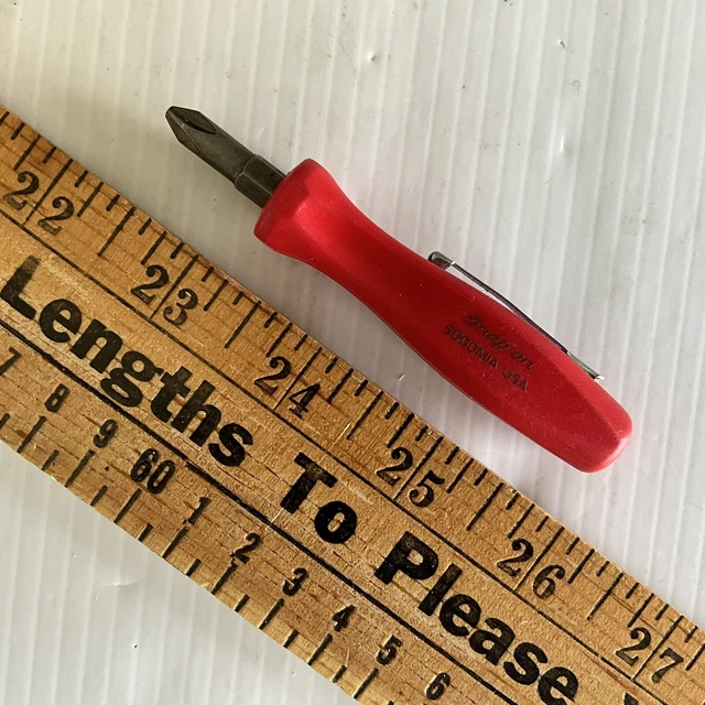 SNAP ON SDDDMIA SDM3D24 Stubby Combination Pocket Screwdriver Red Mint ...