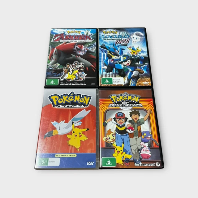 POKEMON DVD LOT Advanced Zoroark Lucario Battle Dimension Region 4 $15. ...