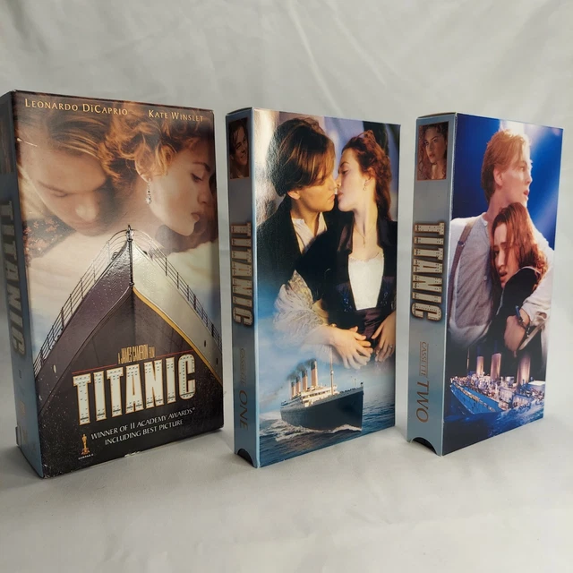 BOX SET VHS Titanic 2 videocassette Leonardo dicaprio Kate Winslet EUR 4,54 - PicClick IT