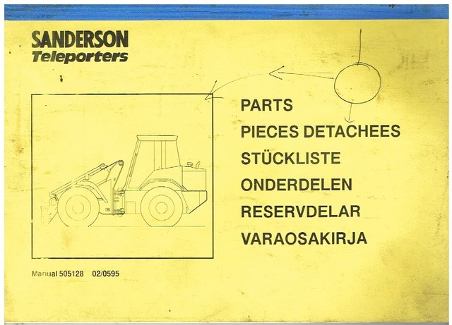 SANDERSON GX525 & Tx525 Teleporter Forklift Original '95 Factory Parts ...
