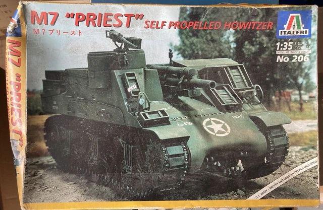 M 7 Priest Self Propelled Howitzer Italeri Kit 206 1/35 Kit Neuf,boite Usagee EUR 29,00 ...