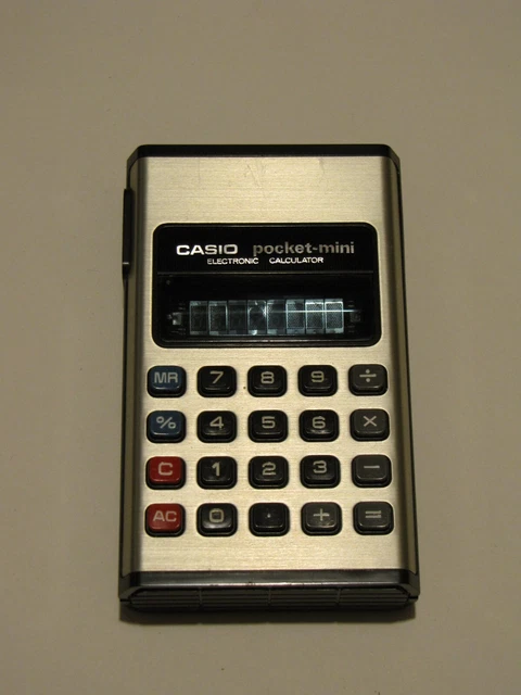 RARE BOXED VINTAGE 1980's CASIO P-810 MINI POCKET CALCULATOR FULLY ...