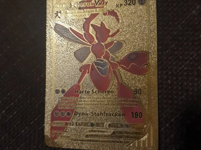 POKÉMON KARTE Scherox V Max KP 320 Deutsch Gold Glitzer Karte EUR 4,99 ...
