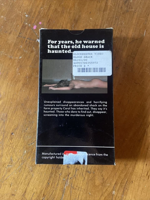 BLOOD SHACK VHS Full Flap Rare Horror VEC Clean Tested $79.99 - PicClick CA