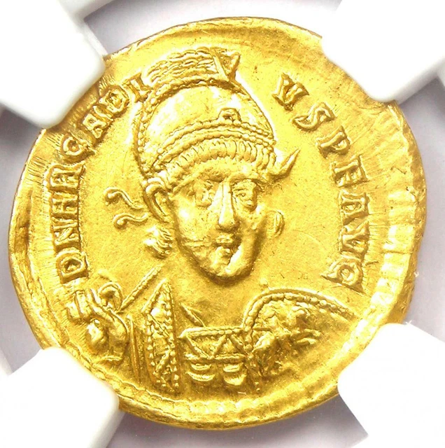 ARCADIUS AV SOLIDUS Gold Ancient Roman Gold Coin 383-408 AD - Certified ...