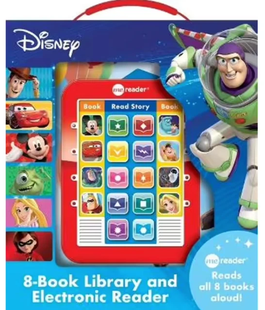 NEW DISNEY CLASSICS Electronic Story Me Reader & 8 Books Library Kids ...