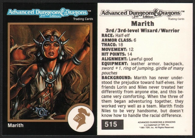 1991 TSR AD&D Gold Border RPG Fantasy Art Card #515 Dungeons & Dragons ...