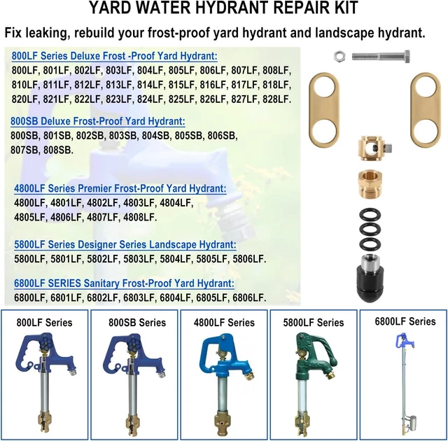 850 SB PARTS Kit Yard Water Hydrant Repair Kits & 8842 Plunger Fit for Simmons 8 $31.67 ...