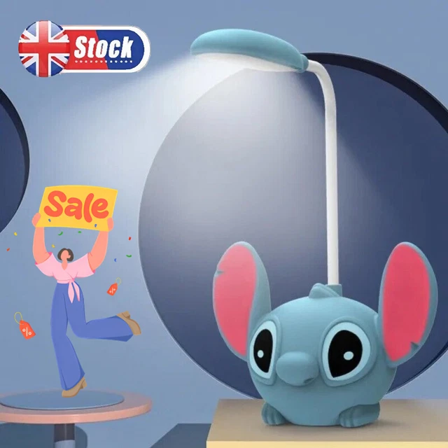 DISNEY STITCH KIDS LED Desk Lamp Children Lilo &Stitch Sharpener Light ...