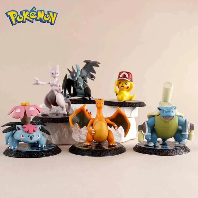 6 POKEMON FIGURES Charizard Pikachu Mewtwo Blastoise Figurines in PVC ...