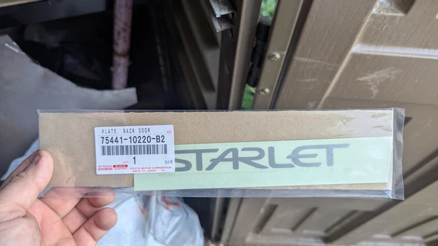 GENUINE TOYOTA STARLET Glanza V S Ukdm Jdm Bootlid Decal Sticker OEM ...