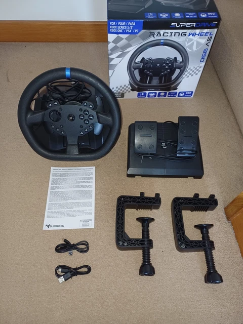 SUPERDRIVE SV950 GAMING steering wheel for PC, Xbox one, X/S, PS4 £60. ...