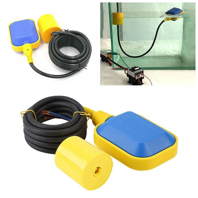 PLASTIC LIQUID LEVEL Float Switch for Water Tanks Long Life Easy ...