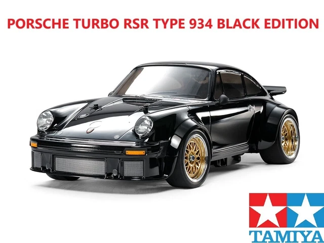 TAMIYA 1/10 SCALE RC PORSCHE TURBO RSR TYPE 934 Black Edition TA02SW ...