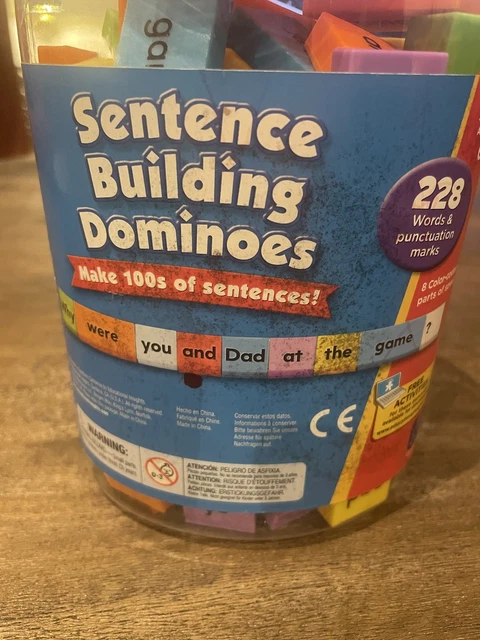 SENTENCE BUILDING WORD Dominoes - Simple Literacy Game for Children £7. ...
