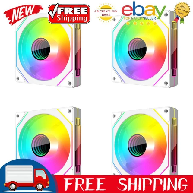 12CM ARGB 5V 3Pin 4 Pin PWM CPU Case Cooling Fan Infinity Mirror(White ...
