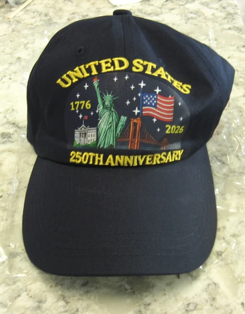 250TH ANNIVERSARY HAT Embroiderd with US Flag must have for 250 ...