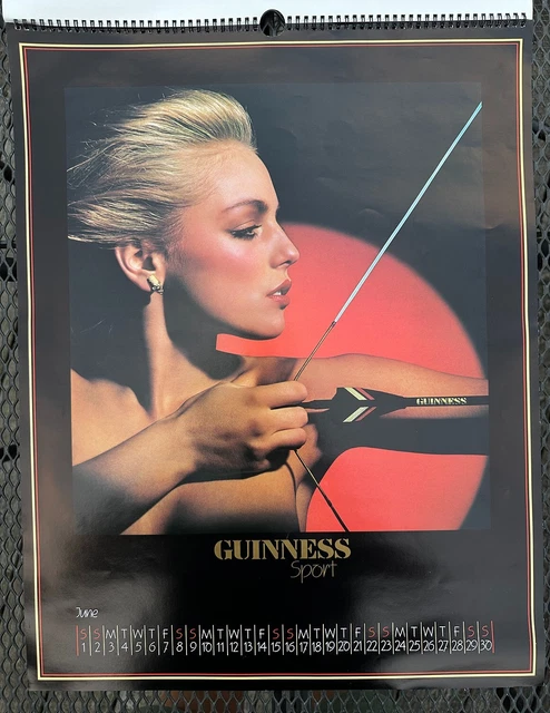 VINTAGE 1985 GUINNESS Calendar PIN-UP SPORTS GIRLS, in Unused & Mint ...