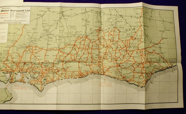 SOUTHDOWN BUS COACH Transport Timetable Route Map West Sussex Edition ...