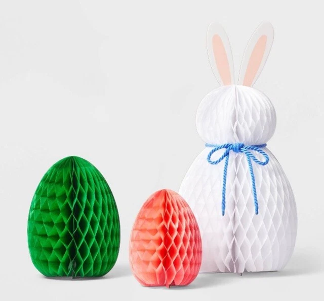 TARGET SPRITZ EASTER 2024 Honeycomb Paper Easter Bunny Eggs Set £18.00 ...